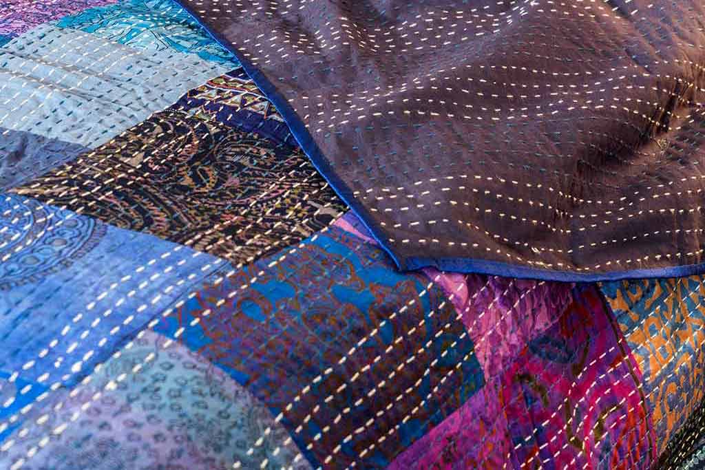 Indian Bedspreads in Cool Blues – Silk Road Gallery