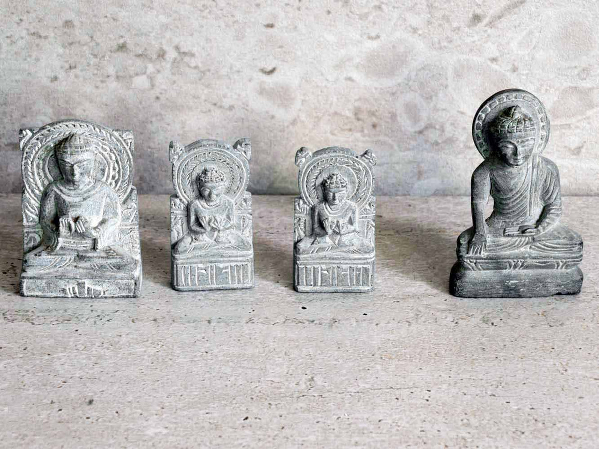 Small Grey Stone Buddha Statues | Silk Road Gallery