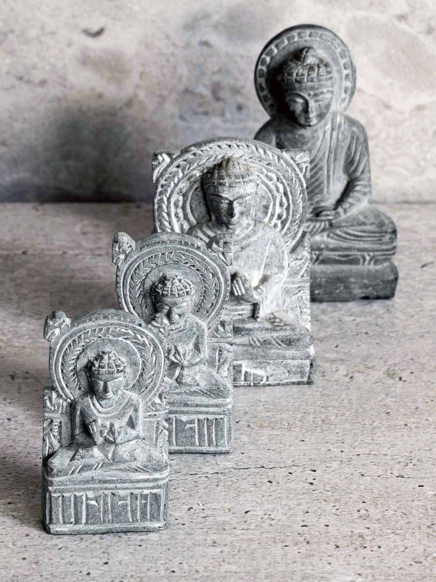 Small Grey Stone Buddha Statues | Silk Road Gallery