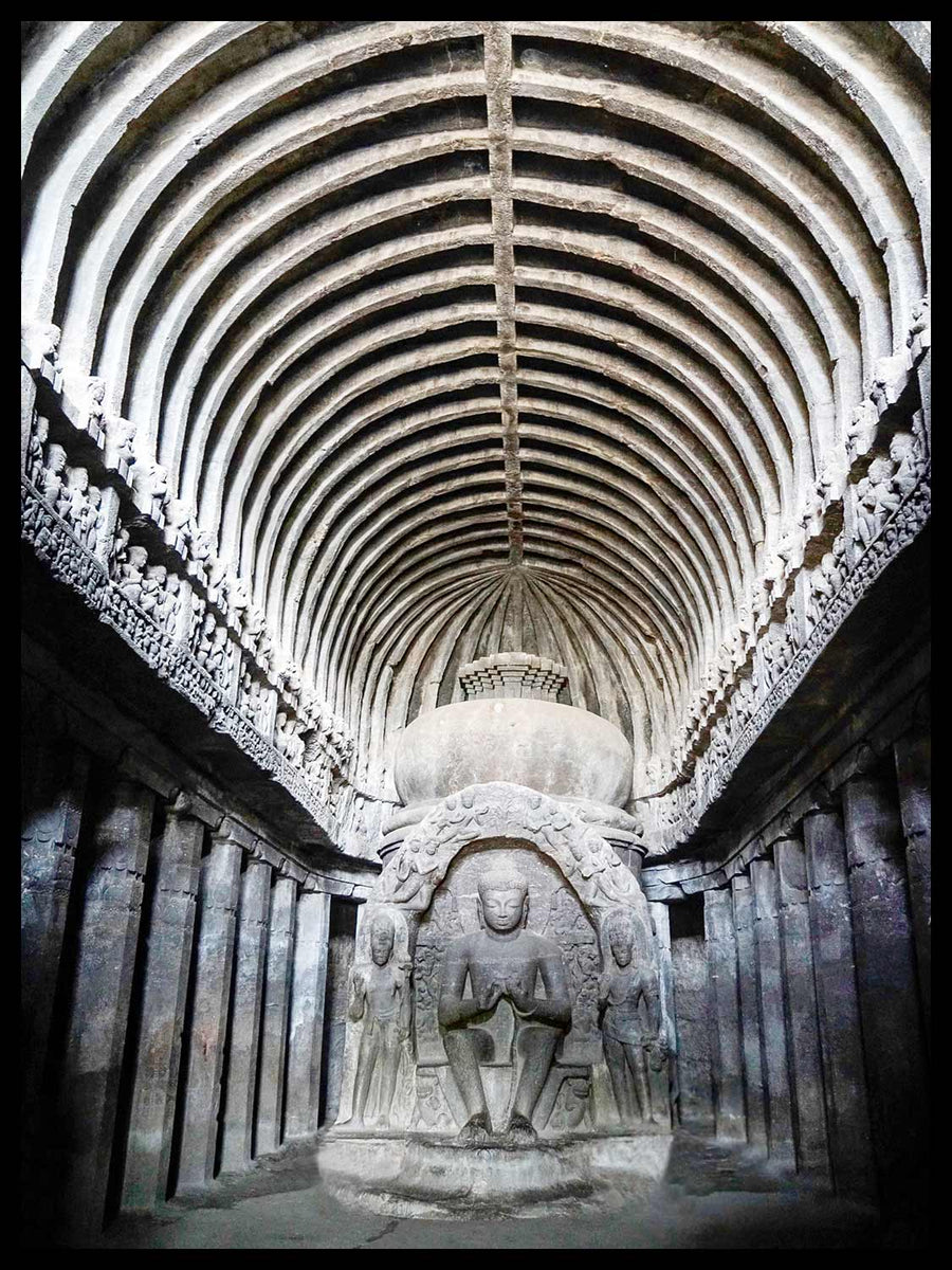 Photo of Seated Buddha in Cave 10, Ellora | Silk Road Gallery